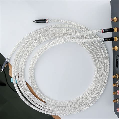 Pair 8n Silver Plated Occ Copper Wire Hifi Audio Signal Interconnect Rca Cable Ebay