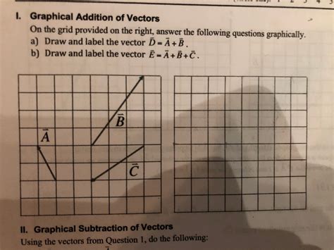 Solved Graphical Addition Of Vectors On The Grid Provided Chegg