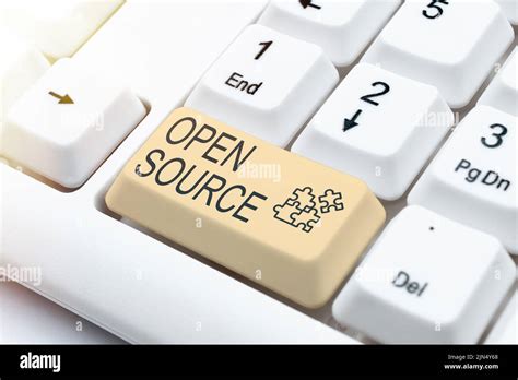 Sign Displaying Open Source Business Concept Denoting Software Which