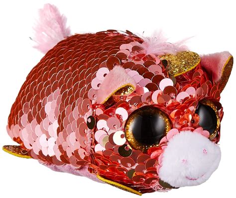 Tandy Ty Teeny Flippables Sunset Sequin Coral Unicorn 4