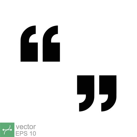 Set Of Quote Mark Quotes Icon Double Quotation Bubble Speech Comma