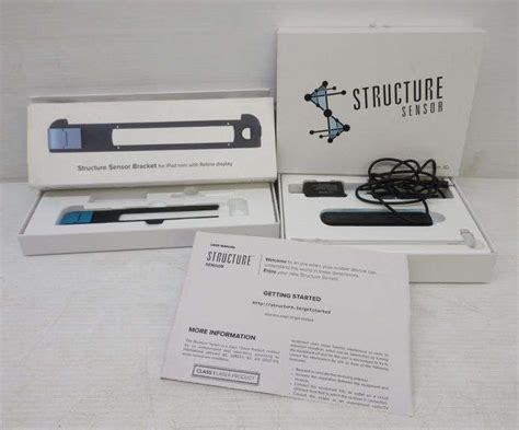 Structure Sensor 3d Scanner And Bracket Up To 7l Like New Bracket Is Broken Missing Piece