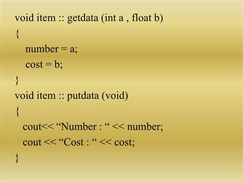 Functions Classes And Objects In C Pptx