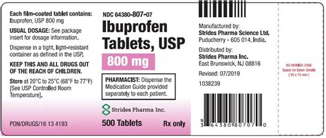 Ibuprofen Package Insert Prescribing Information