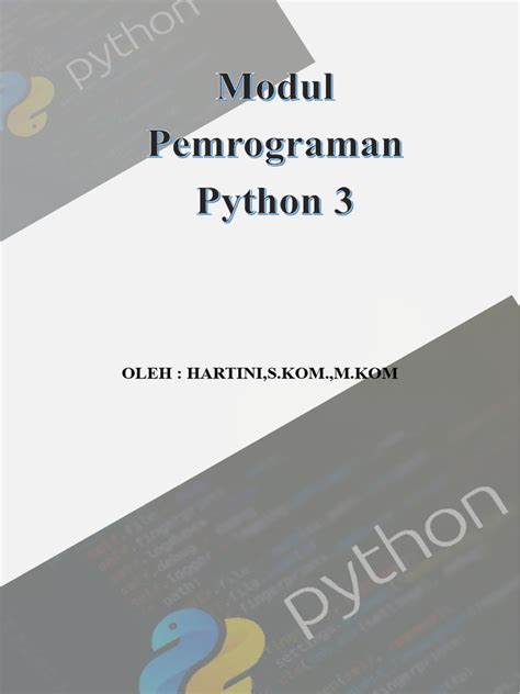 Modul Pemrograman Python Lengkap Pdf