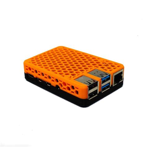 3d Printed Raspberry Pi 4 Case Black Orange Robo Nepal