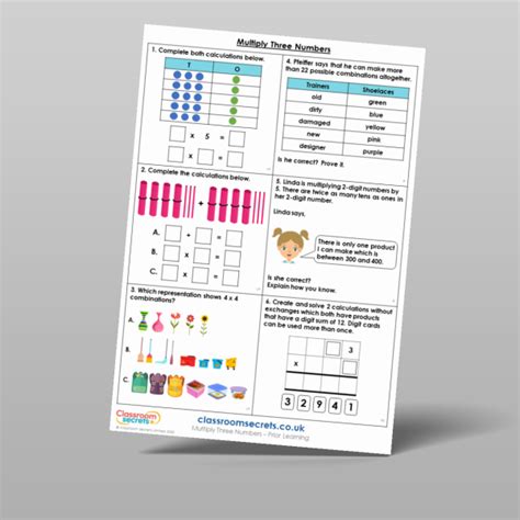 Year 4 Multiply Three Numbers Prior Learning Resource Classroom Secrets
