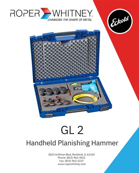 Eckold Gl 2 Handheld Planishing Hammer Roper Whitney Roper Whitney