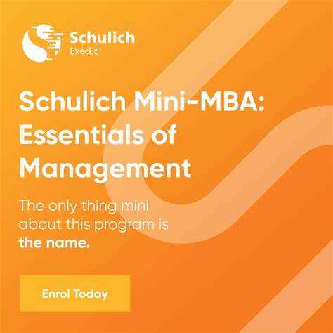 Schulich Execed On Linkedin Schulich Mini Mba Essentials Of Management