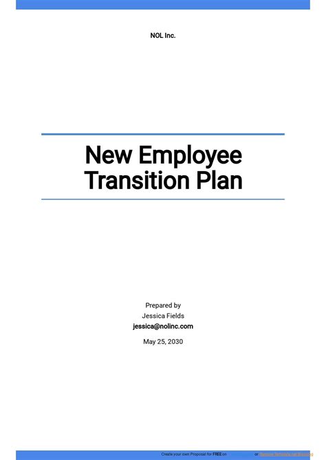 Service Transition Plan Template Google Docs Word Apple Pages PDF