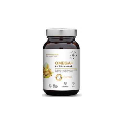 Omega 3 A D3 Czosnek 60 Kapsułek Aura Herbals Cena 2695zł