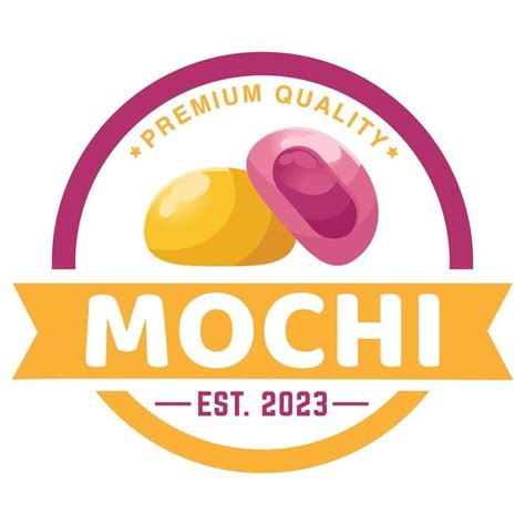 Modern Mochi Logo Template For Cafe And Restaurant