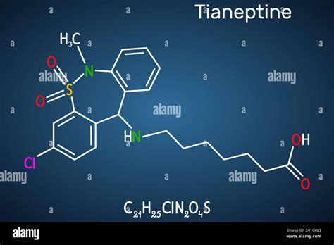Tianeptine Molecule It Is Tricyclic Antidepressant Tca Structural