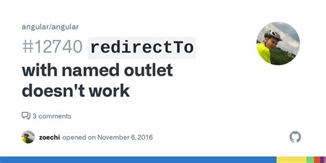 RedirectTo With Named Outlet Doesn T Work Issue 12740 Angular Angular GitHub