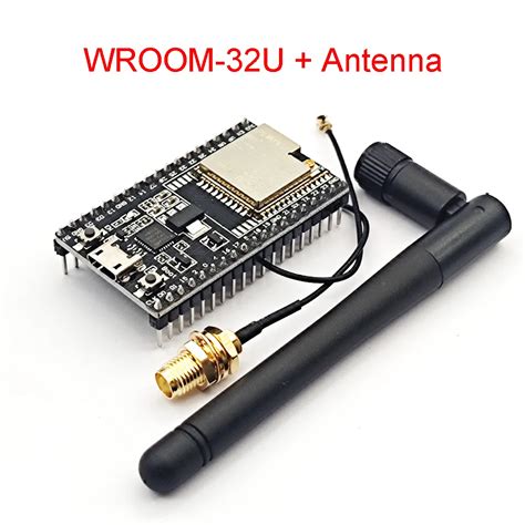 Wroom 32u Wrover 모듈 장착 가능 와이파이 모듈 24g 안테나 옵션 개발 보드 Esp32 백플레인
