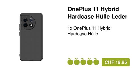 OnePlus 11 Hybrid Hülle Leder Rückseite in Schwarz