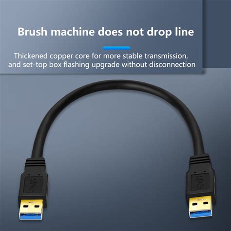Usb A Male To A Male Plug Shielded High Speed 30 Black Usb To Usb