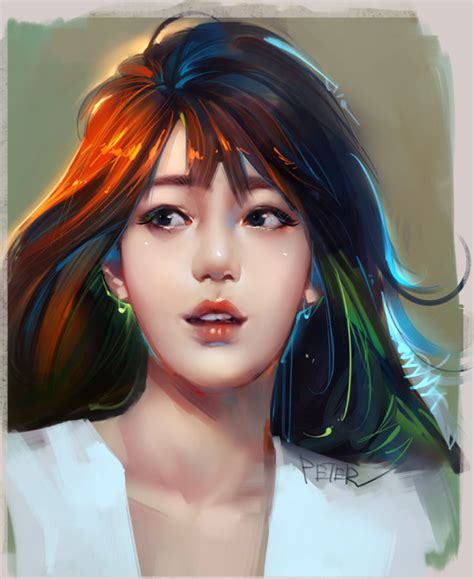 Lukisan Digital Cewek Cewek Cantik Karya Xiaoji