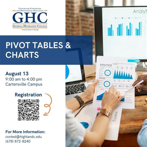 Learn Pivot Tables And Charts In Excel Ghc Continuing And Professional Education Posted On The