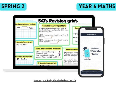 Y6 Sats Maths Revision Grids Teaching Resources