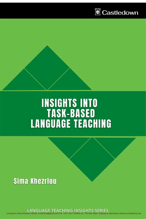 Pdf Insights Into Task Based Language Teaching
