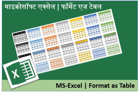 Format As Table Styles In Excel