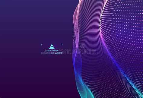 Abstract Science Or Technology Background Graphic Design Network Illustration With Particle