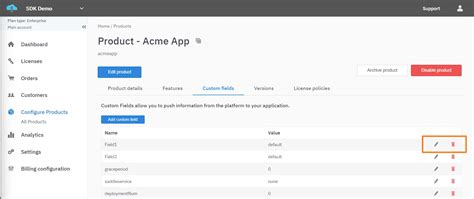 Product Custom Fields Licensespring Documentation