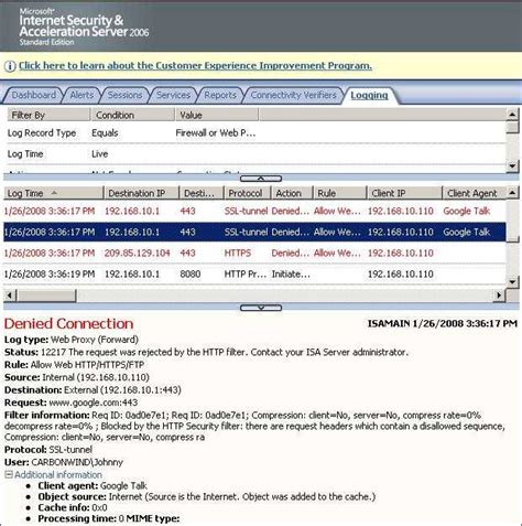 The Hunt For Signatures ISA 2006 Firewall Filter Part 2 IM Blocking