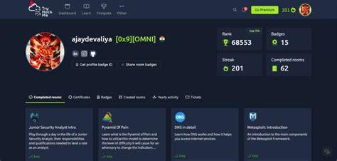 ajay devaliya on linkedin cybersecurity infosec tryhackme hacking