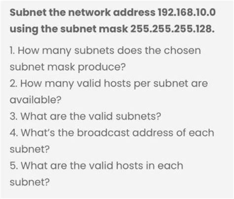 Solved Subnet The Network Address 192 168 10 0 Using The Chegg Com