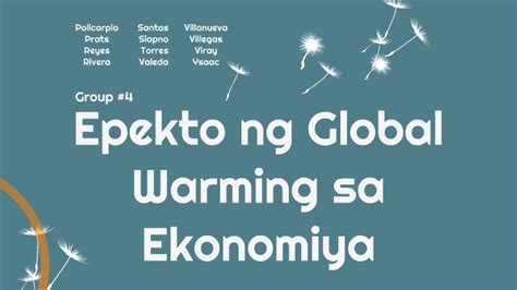 Ano Ang Epekto Ng Global Warming Sa Ekonomiya At Lipunan