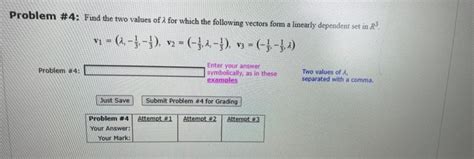 Solved Problem Find the two values of λ for which the Chegg com