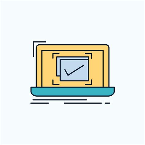 System Monitoring Checklist Good OK Flat Icon Green And Yellow Sign And Symbols For Website