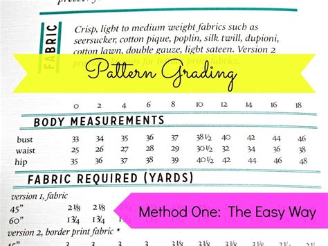 pattern grading pattern grading tutorial sewing alterations