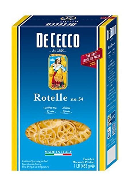 De Cecco Pasta Rotelle 16 Ounce Pack Of 5 Pasta Recipes Pasta