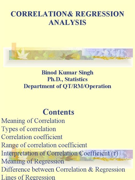 Correlation 140708105710 Phpapp01 Pdf Regression Analysis Linear Regression