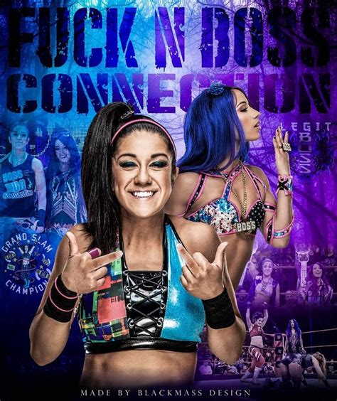 Two Women Are Standing In Front Of A Purple And Blue Background With The Words Rock N Roll