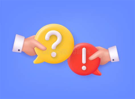 question and answers concept in cartoon 3d style hand holding qa