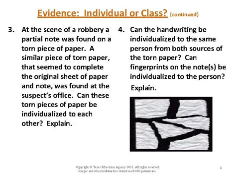 Evidence Individual Or Class Individual Or Class Individual