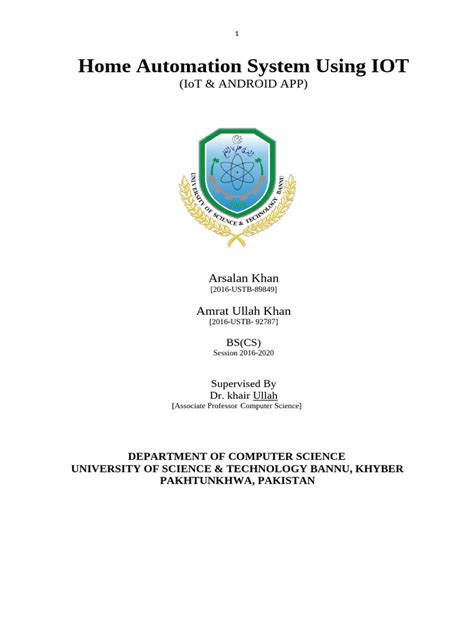 Home Automation System Using Iot Pdf Monitoring Medicine Sensor