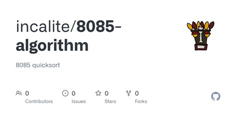 Github Incalite8085 Algorithm 8085 Quicksort