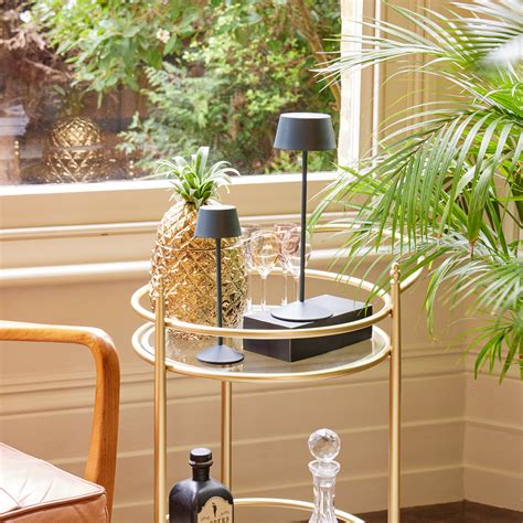 Wee Scoon Cordless Table Lamp In Shale