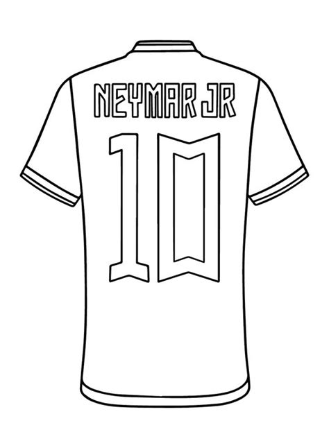 Neymar Coloring Pages Free Printable Pdf