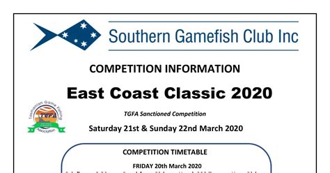 East Coast Classic Comp Info 2020 Pdf Docdroid