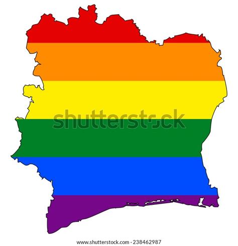 High Detailed Vector Map Pride Flag Stock Vector Royalty Free