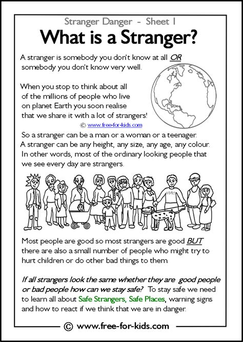 Printable Stranger Danger Worksheets Page 1 Of 2 Artofit