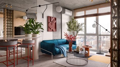 Glass Bricks Divide Spaces In Suprematism Apartment In Kyiv