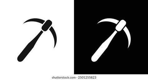 Pickaxe Icon Symbol Mark Filled Style Stock Vector Royalty Free