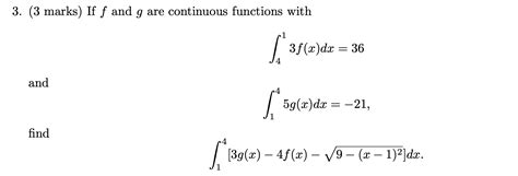 Solved Marks If F And G Are Continuous Functions Chegg